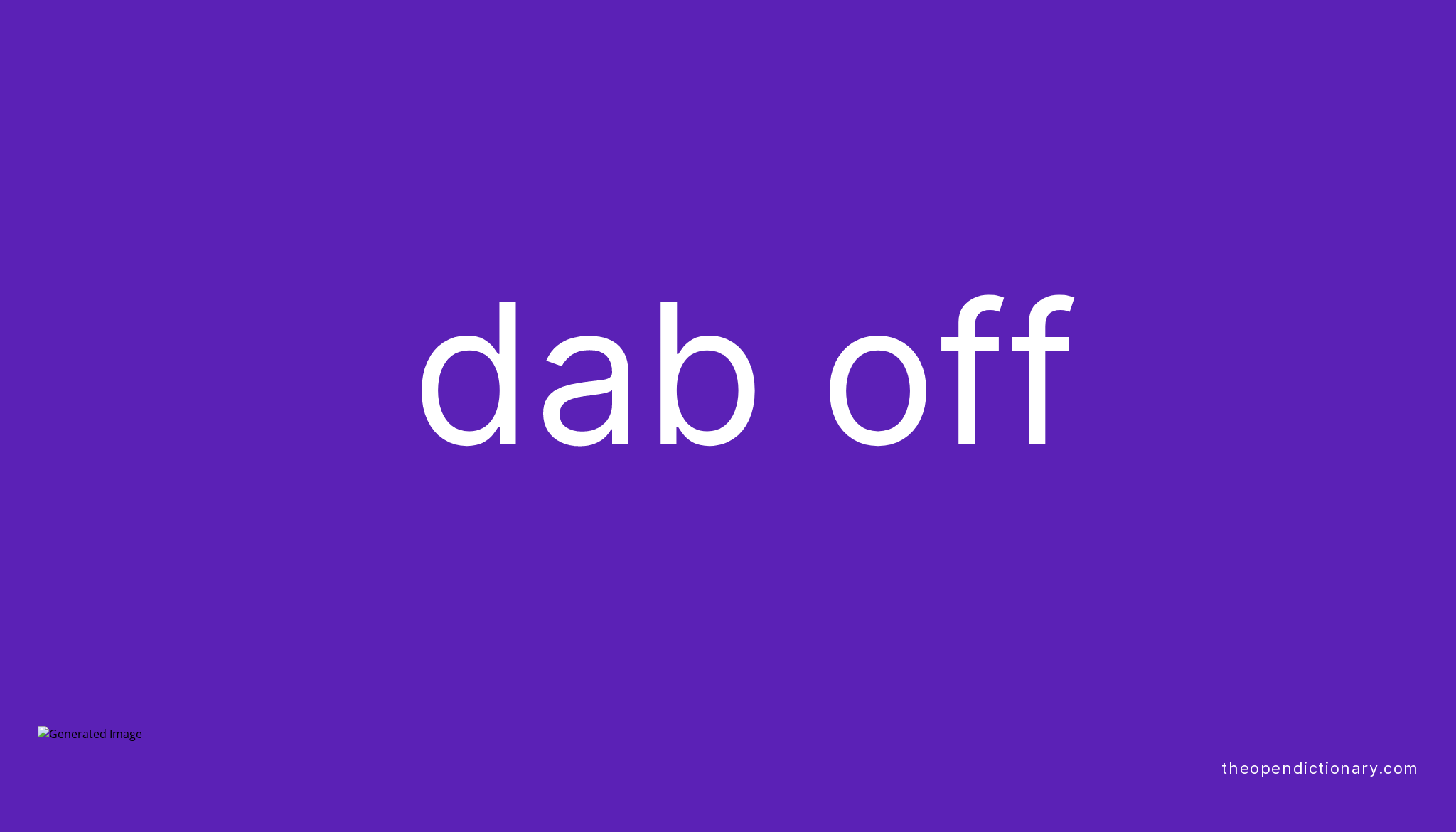 DAB OFF - The Open Dictionary