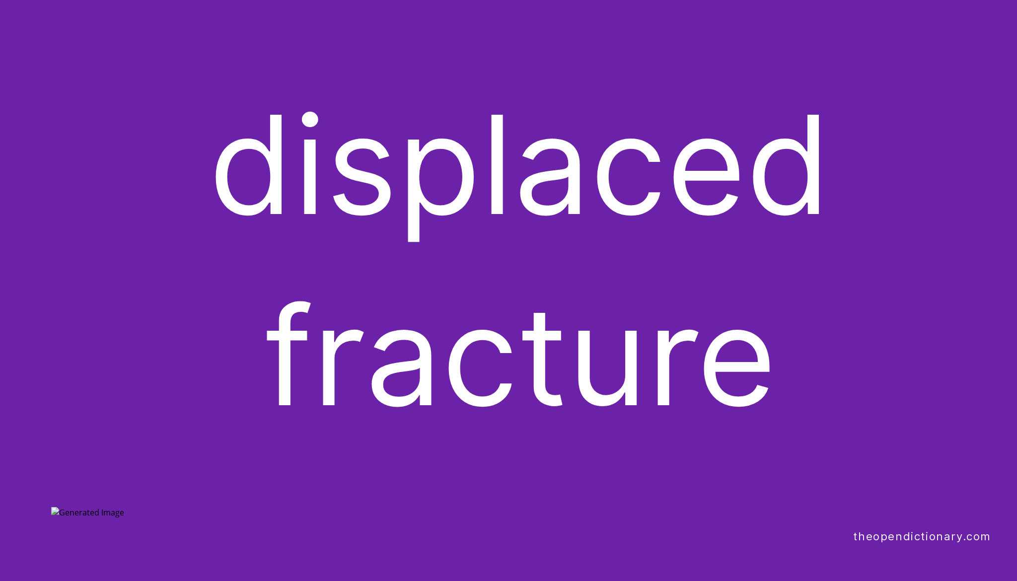 Displaced fracture | Meaning of Displaced fracture | Definition of ...