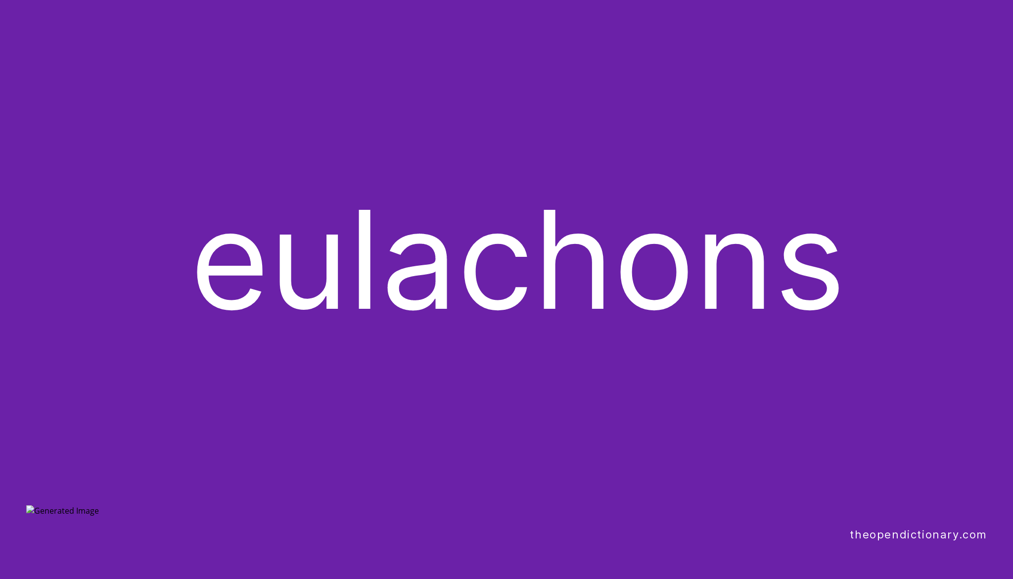 EULACHONS - The Open Dictionary