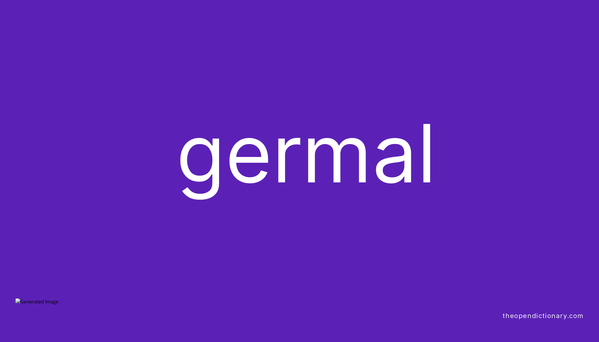 GERMAL - The Open Dictionary