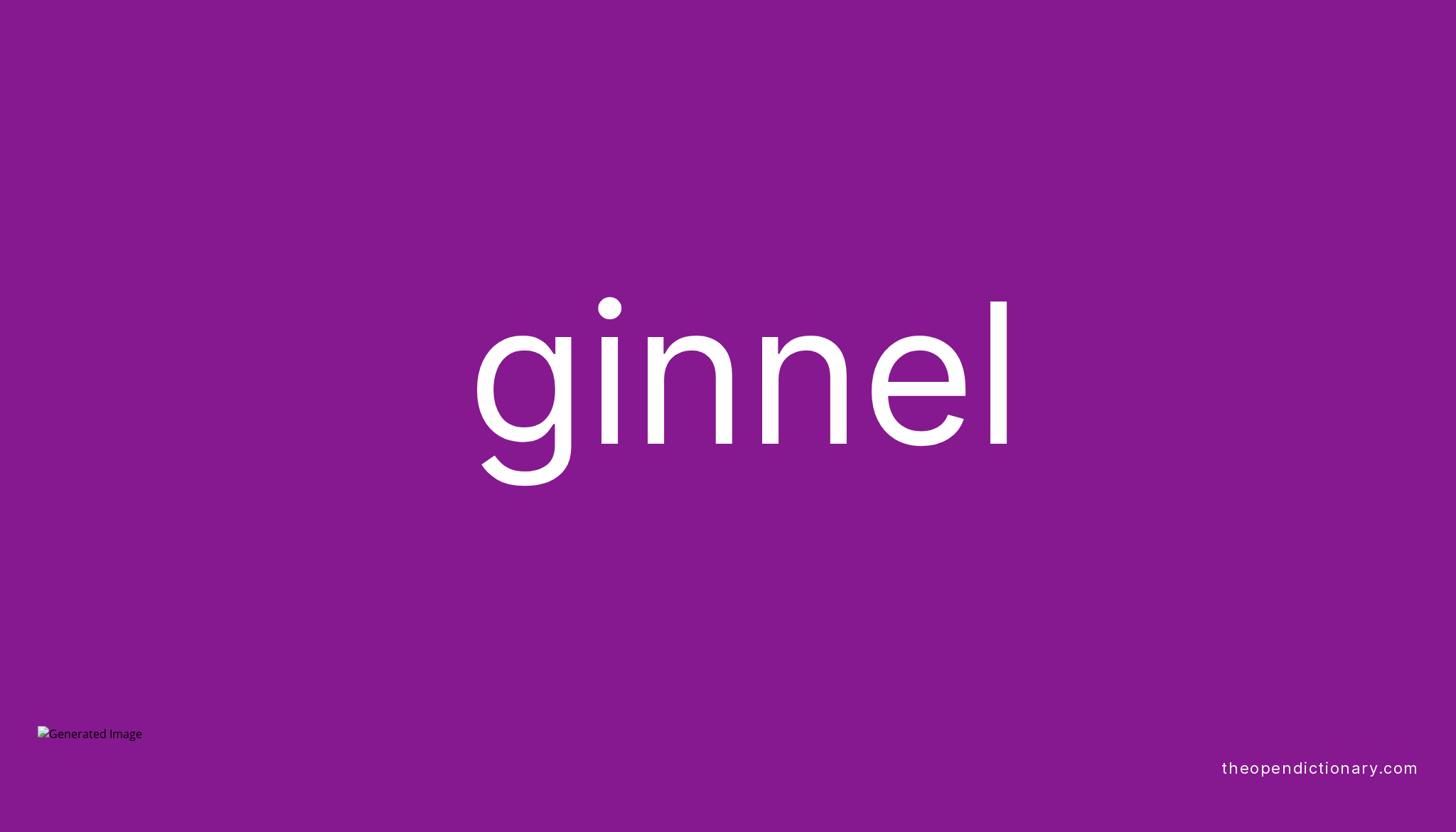 GINNEL - The Open Dictionary