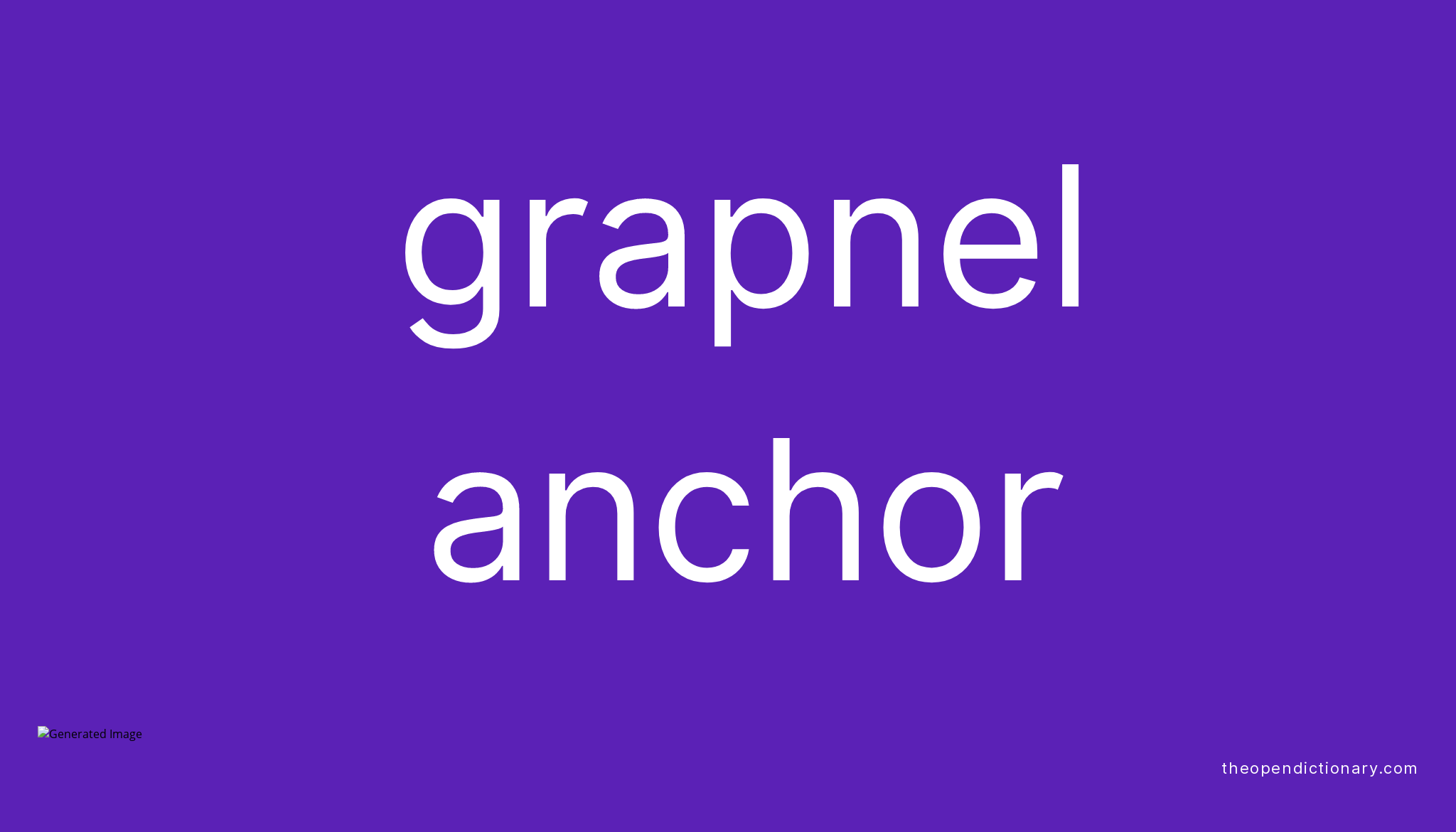 Grapnel anchor | Meaning of Grapnel anchor | Definition of Grapnel ...