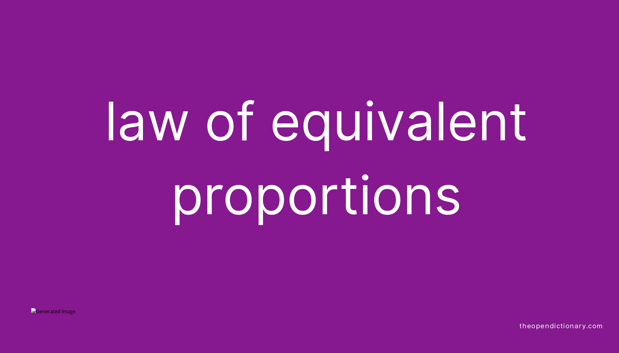 Law of equivalent proportions | Meaning of Law of equivalent ...