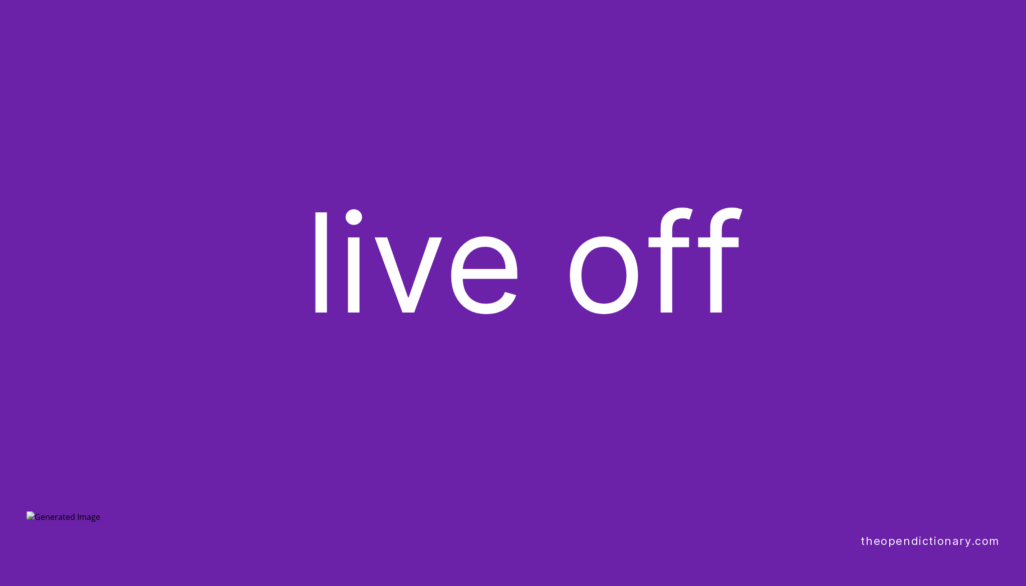 LIVE OFF - The Open Dictionary