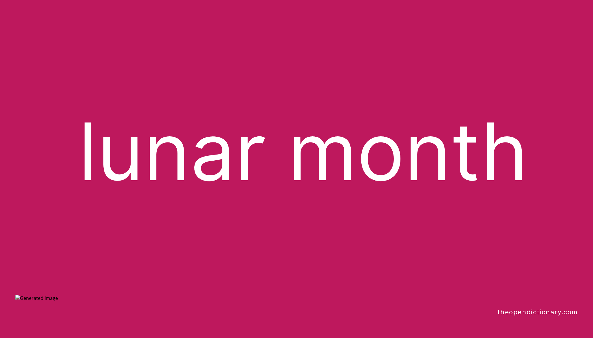 What Is A Lunar Month at Albert Prowell blog