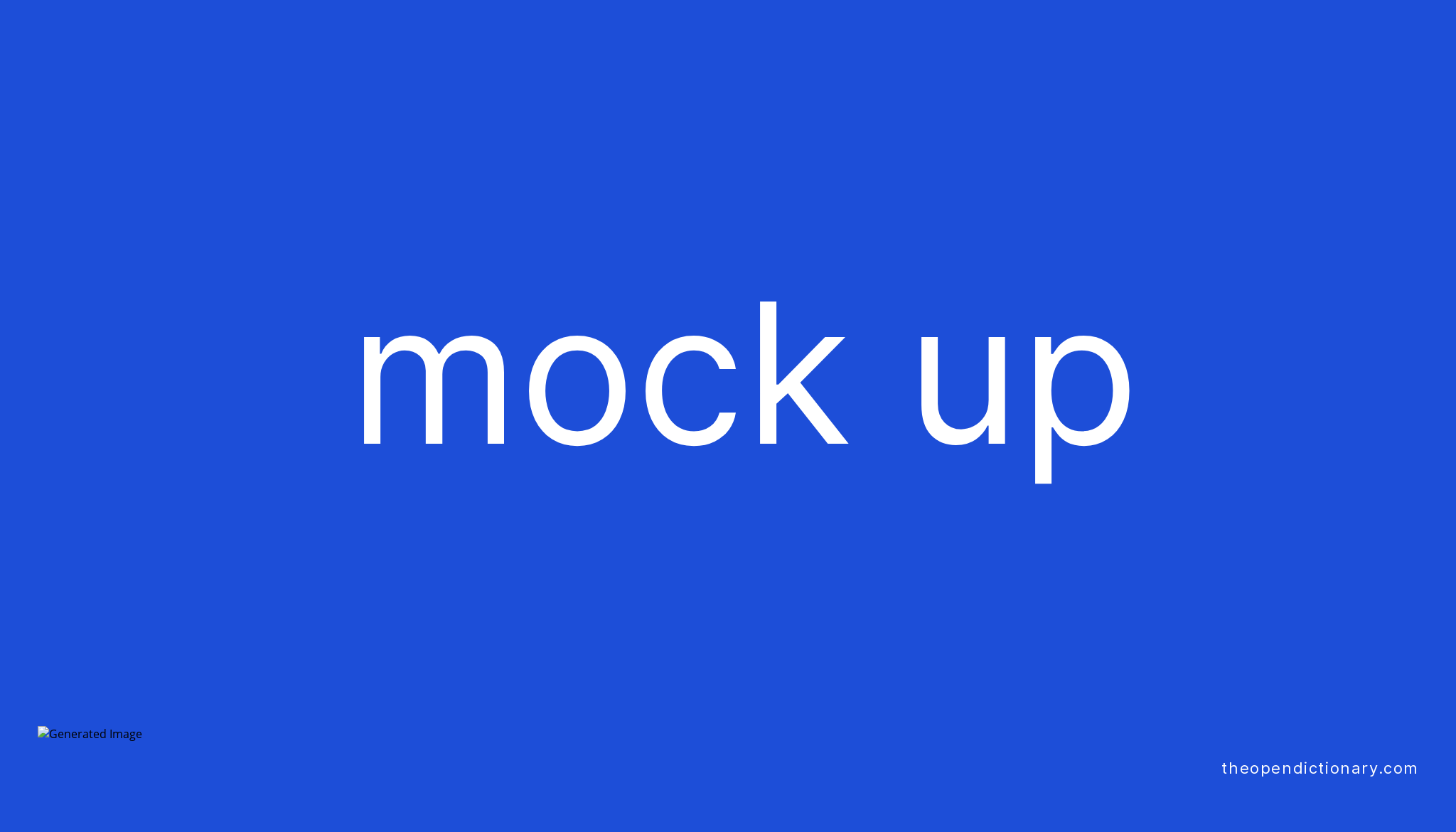 MOCK UP | Phrasal Verb MOCK UP Definition, Meaning and Example