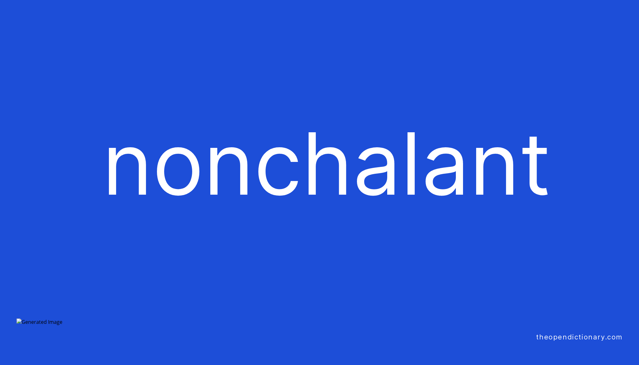 Nonchalant Definition – ノンシャランス – BYXYWY