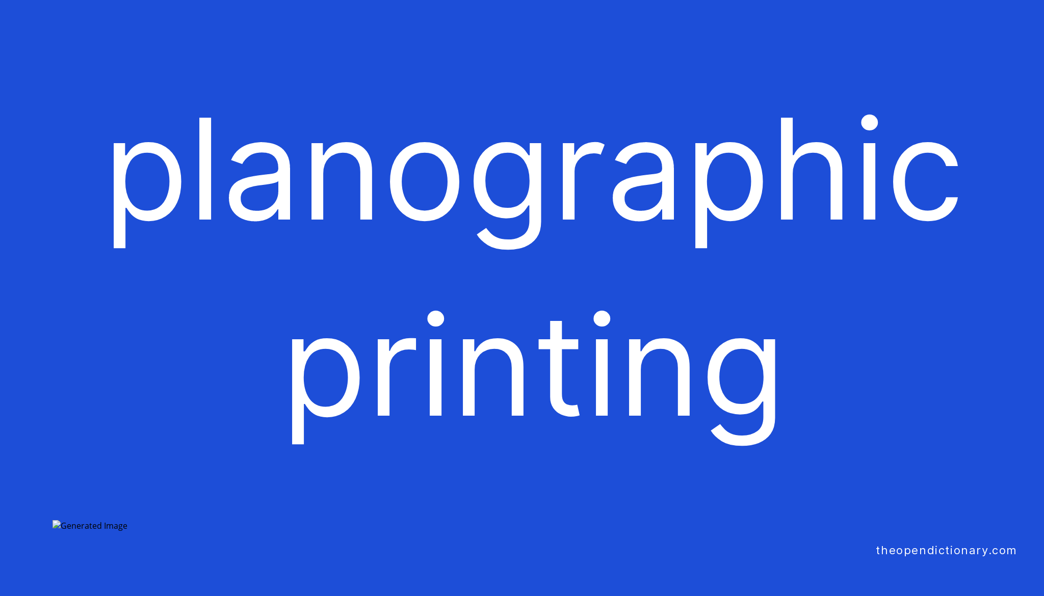 Planographic printing | Meaning of Planographic printing | Definition ...