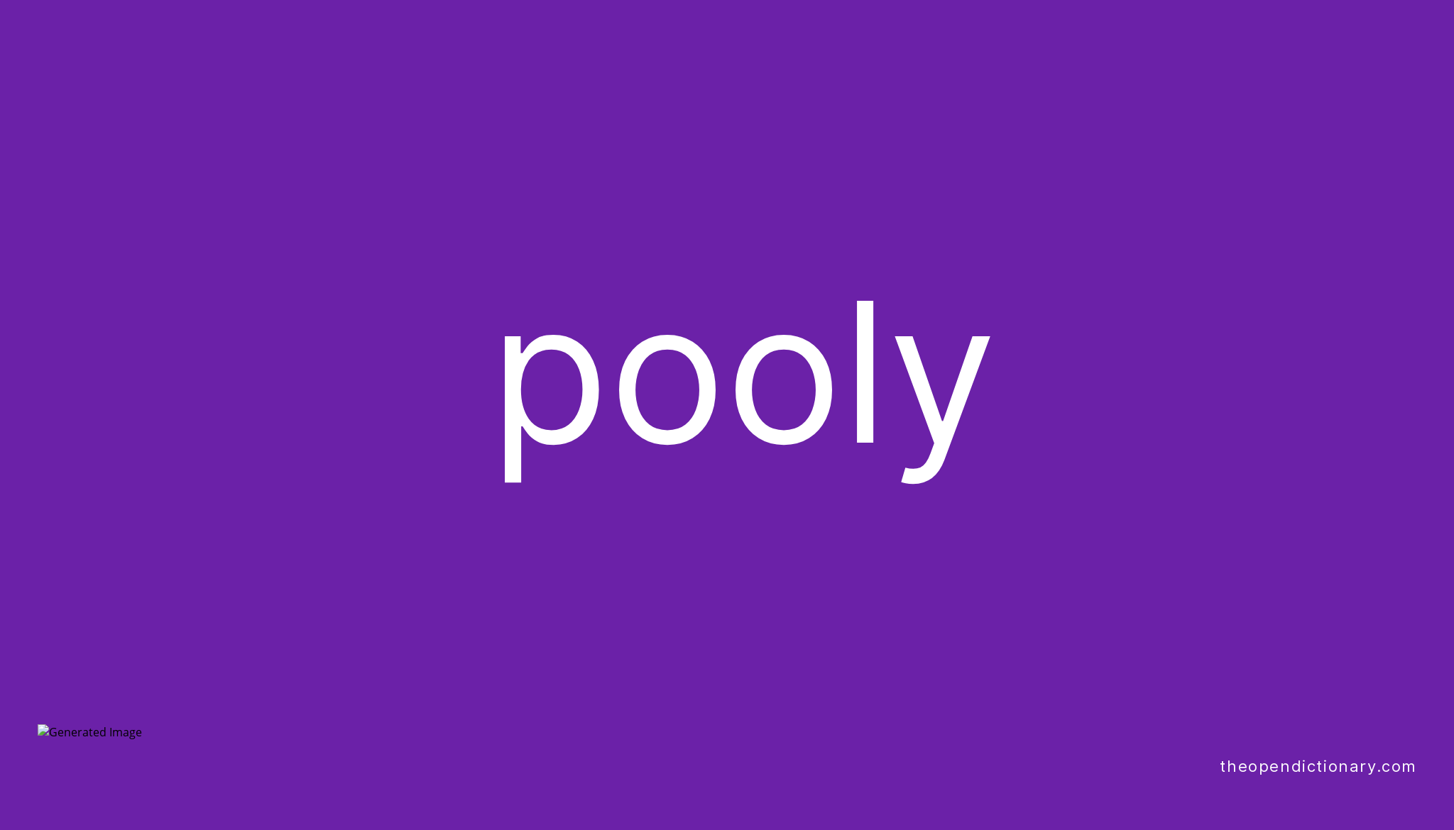 POOLY - The Open Dictionary
