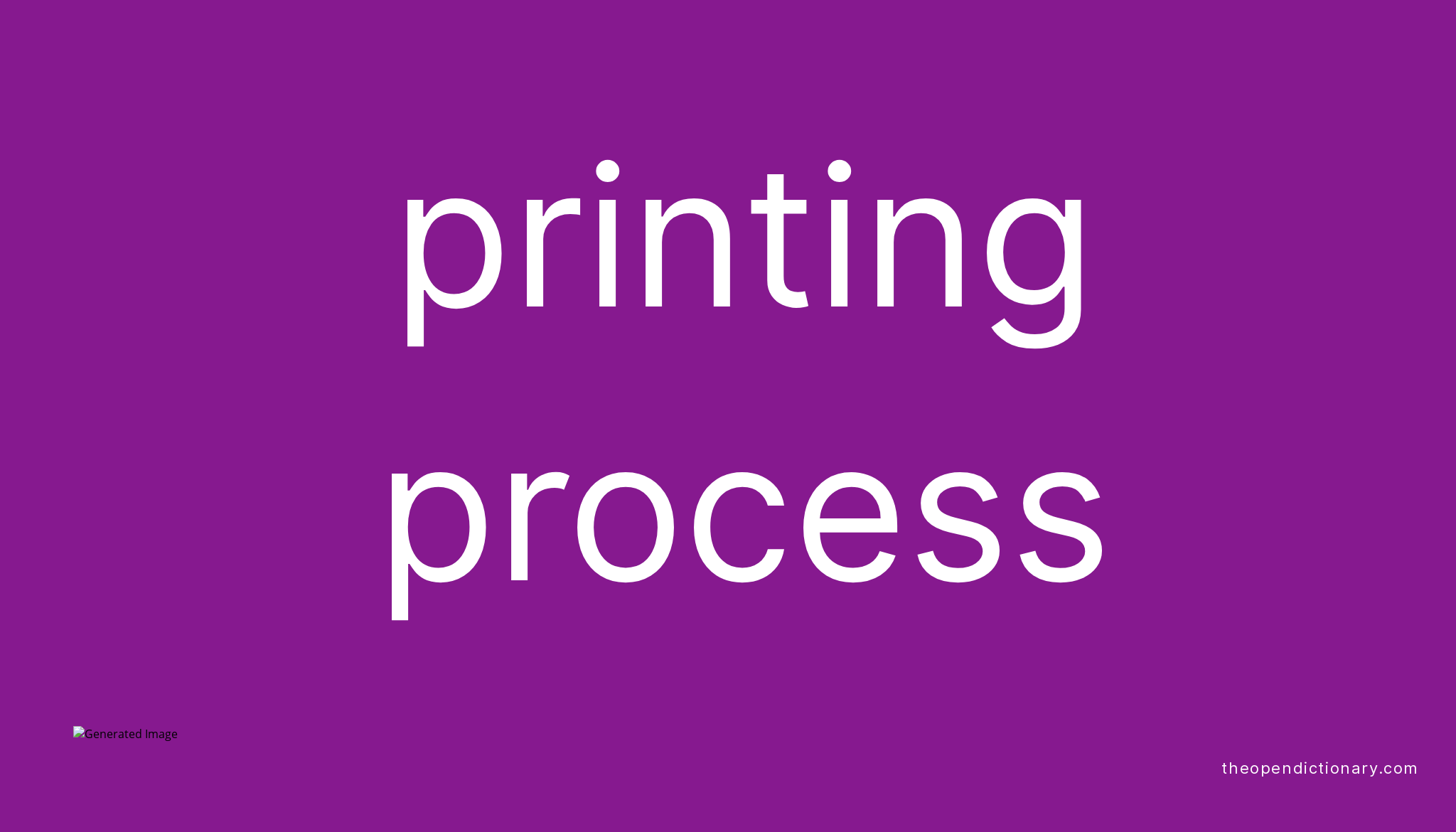 Major Printing Process at Christopher Doyle blog