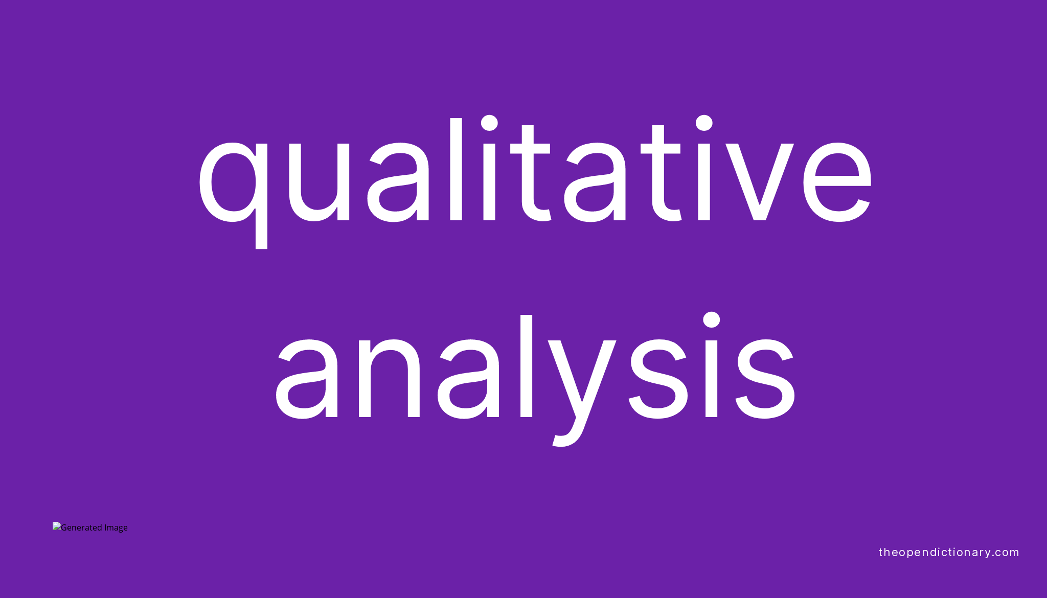 QUALITATIVE ANALYSIS - The Open Dictionary