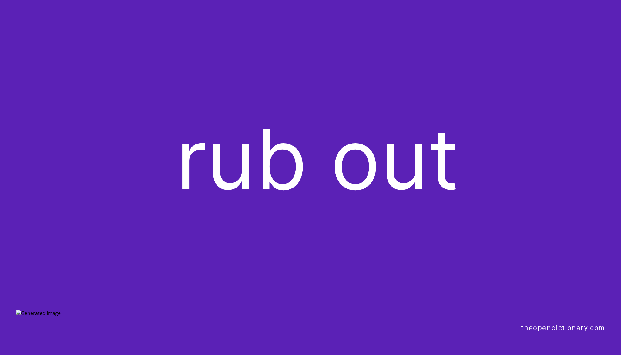 Meaning Ng Rub Out Sa Tagalog at Evie Beirne blog