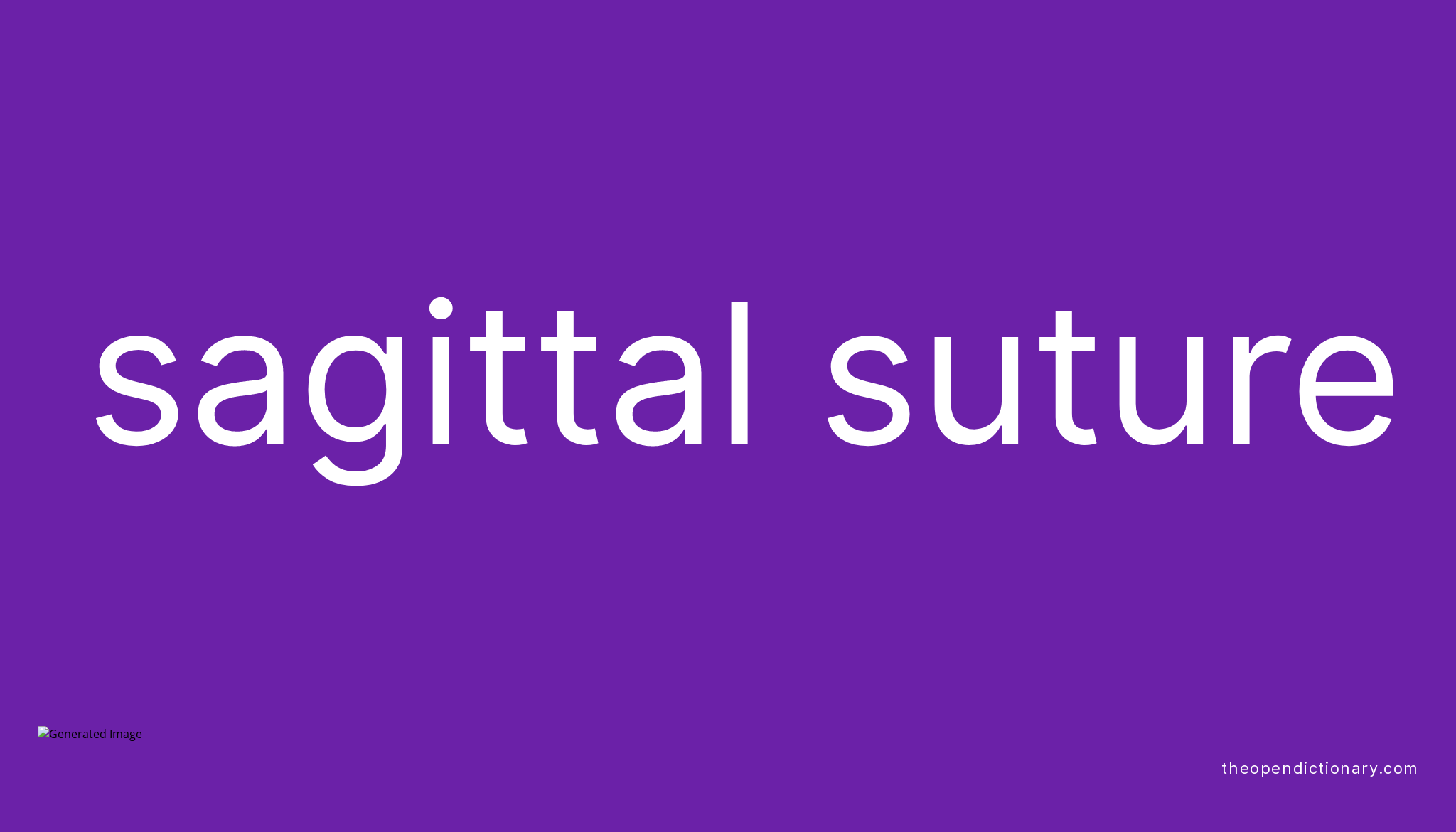 SAGITTAL SUTURE - The Open Dictionary