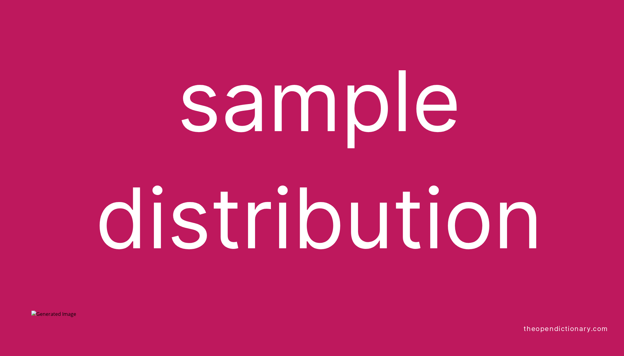 SAMPLE DISTRIBUTION - The Open Dictionary