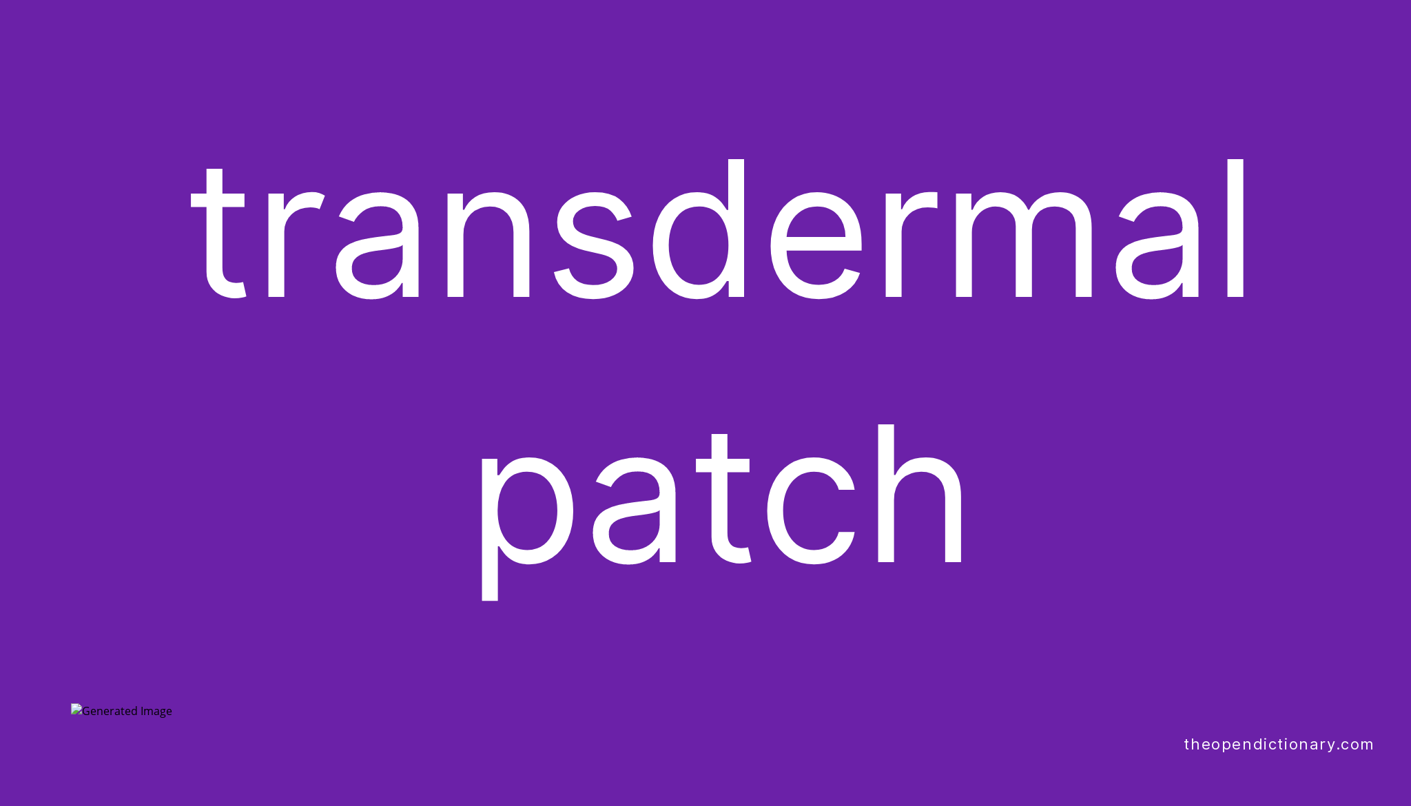 Transdermal Patch Examples at Echo Stone blog