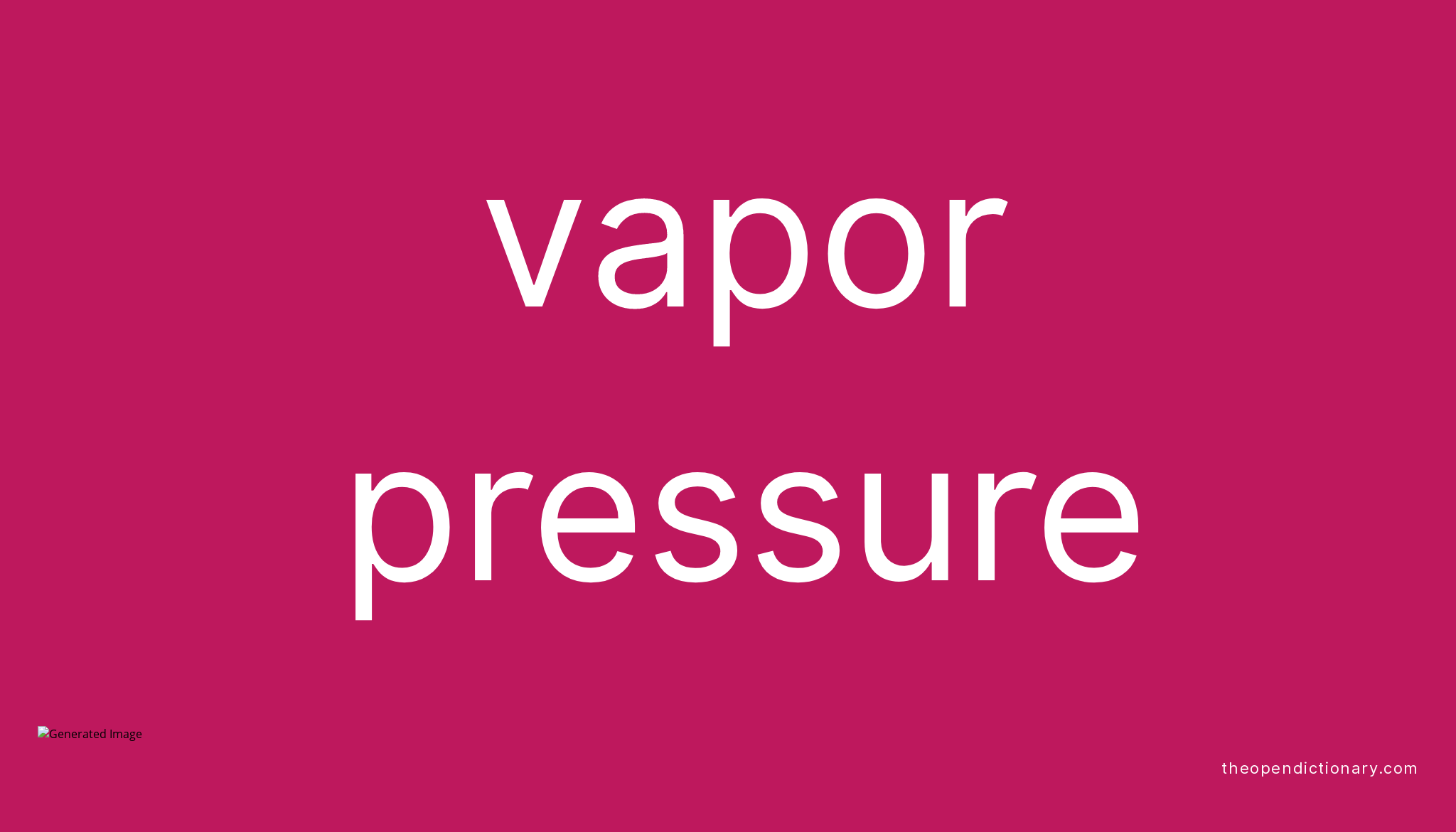 What Is Vapor Pressure Definition at JENENGE blog